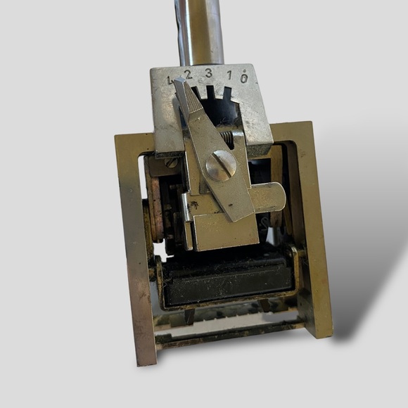 Office | Vintage Metal Ink Stamp Sequential Numbering Machine West ...